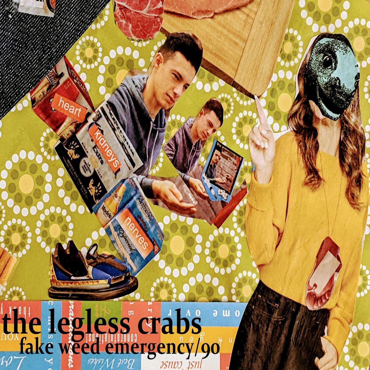 The Legless Crabs - Fake Weed Emergency / 90 | metal postcard records