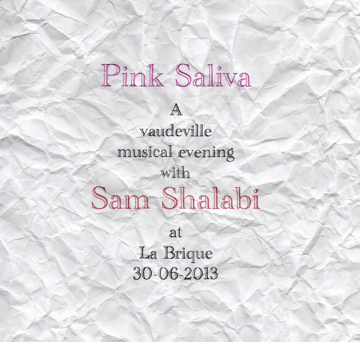 A vaudeville musical evening with Sam Shalabi at La Brique 30-06-2013 ...