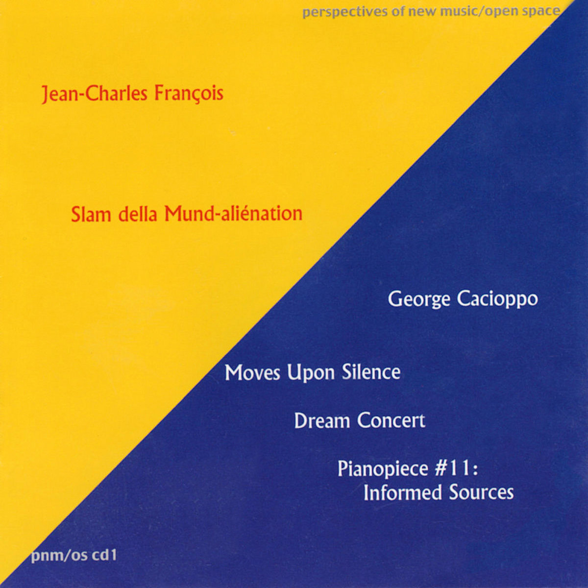 OPEN SPACE | Perspectives Of New Music 1 | Jean-Charles François ...