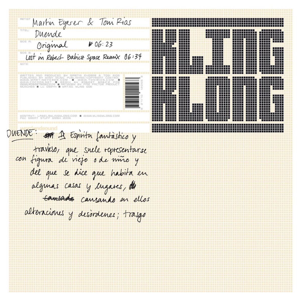 Duende (incl. Robert Babicz Remix) | Martin Eyerer & Toni Rios | Kling ...
