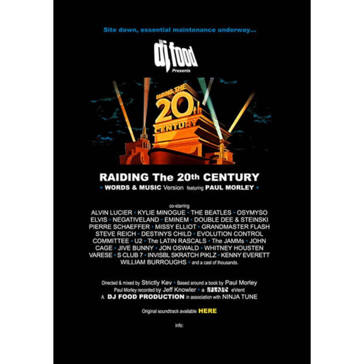 DJ FOOD Feat. Paul Morley / Raiding The 20th Century (Words & Music ...