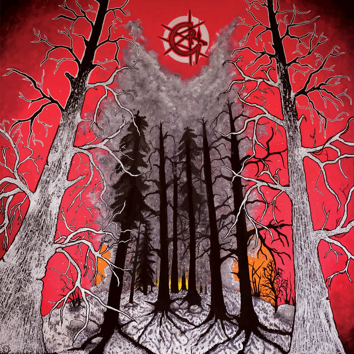Creepy Red Forest Wallpaper