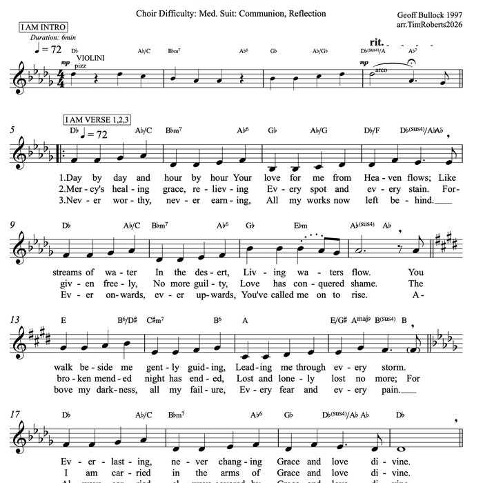 I Am Carried (Bullock) arr2026 | Tim Roberts