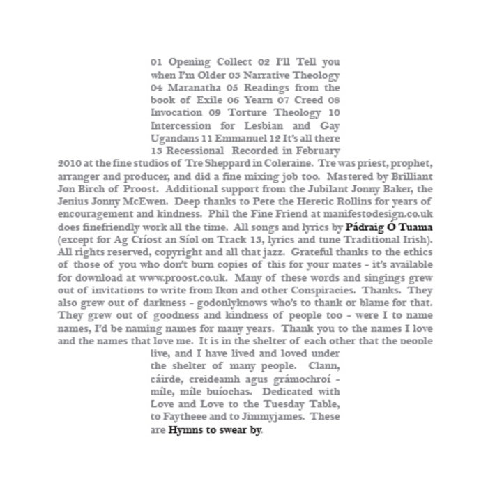 hymns to swear by | Pádraig Ó Tuama