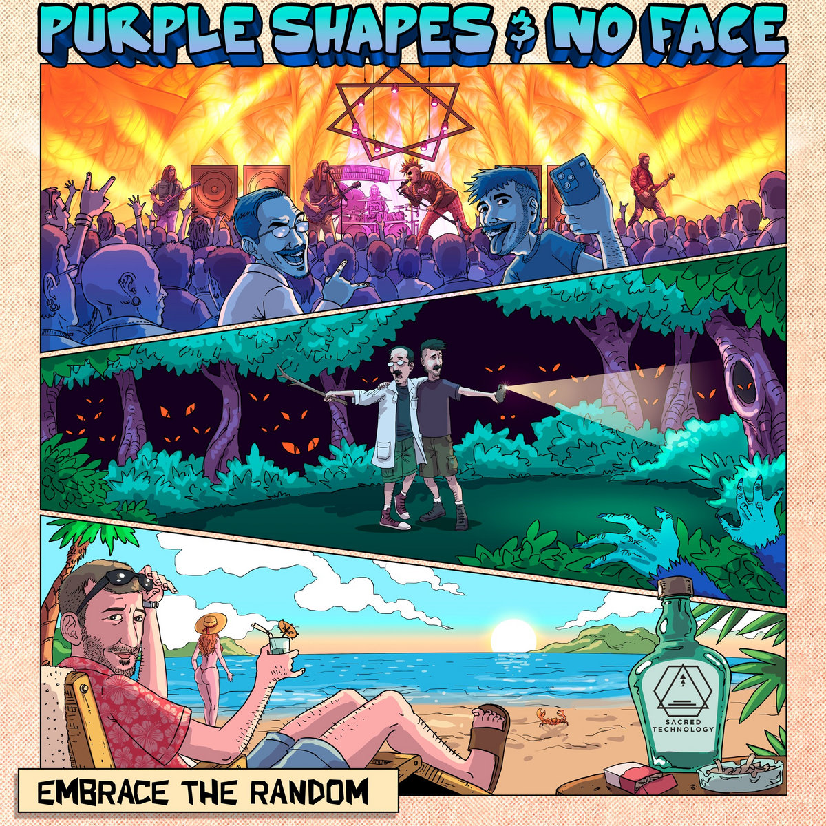 Purple Shapes & NoFace - Embrace the Random | Sacred Technology
