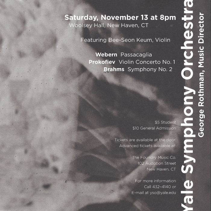 November 13, 2004 in Woolsey Hall | George Rothman, Music Director ...