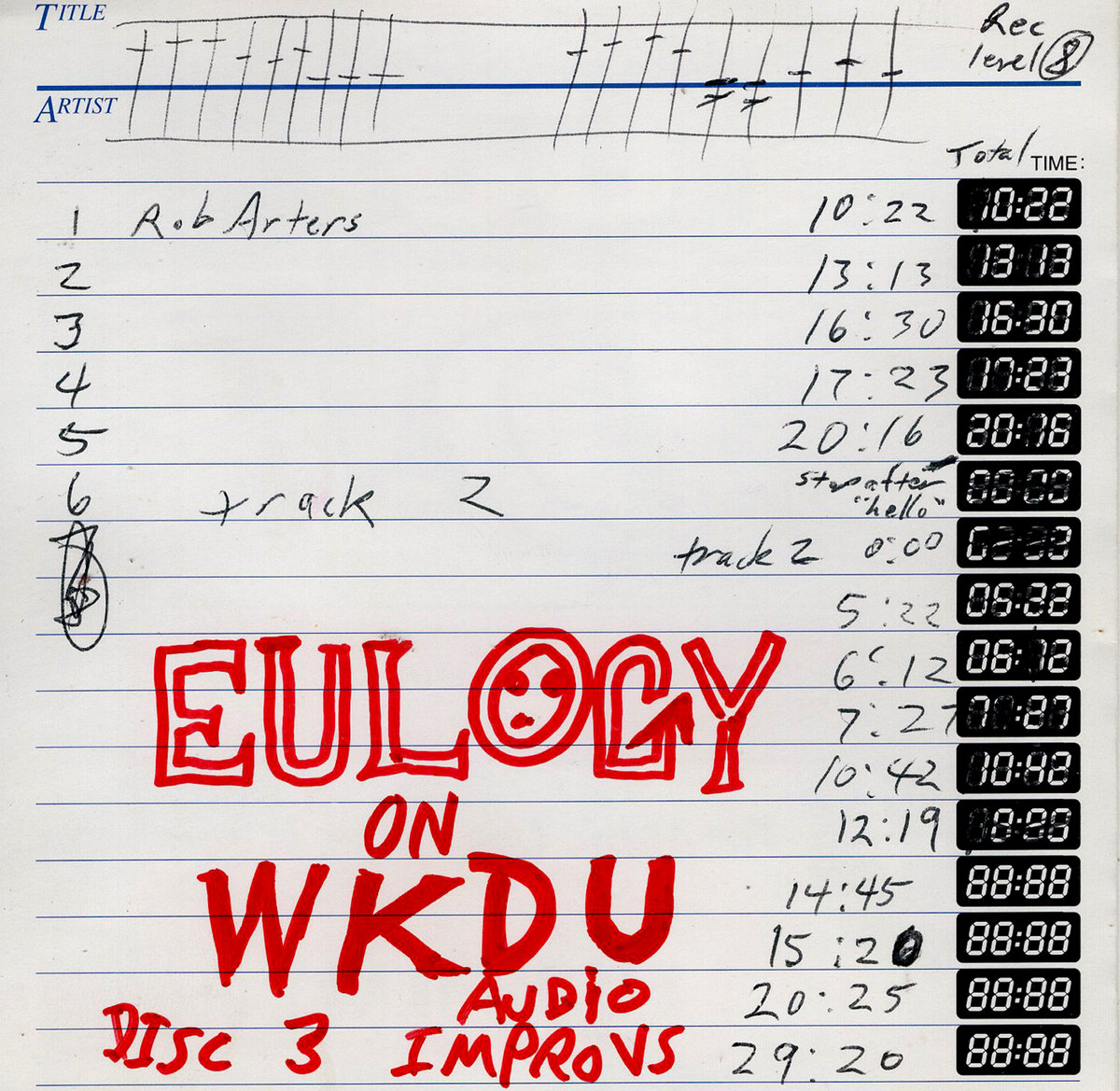 WKDU live broadcast May 2000, DISC 3 | Eulogy