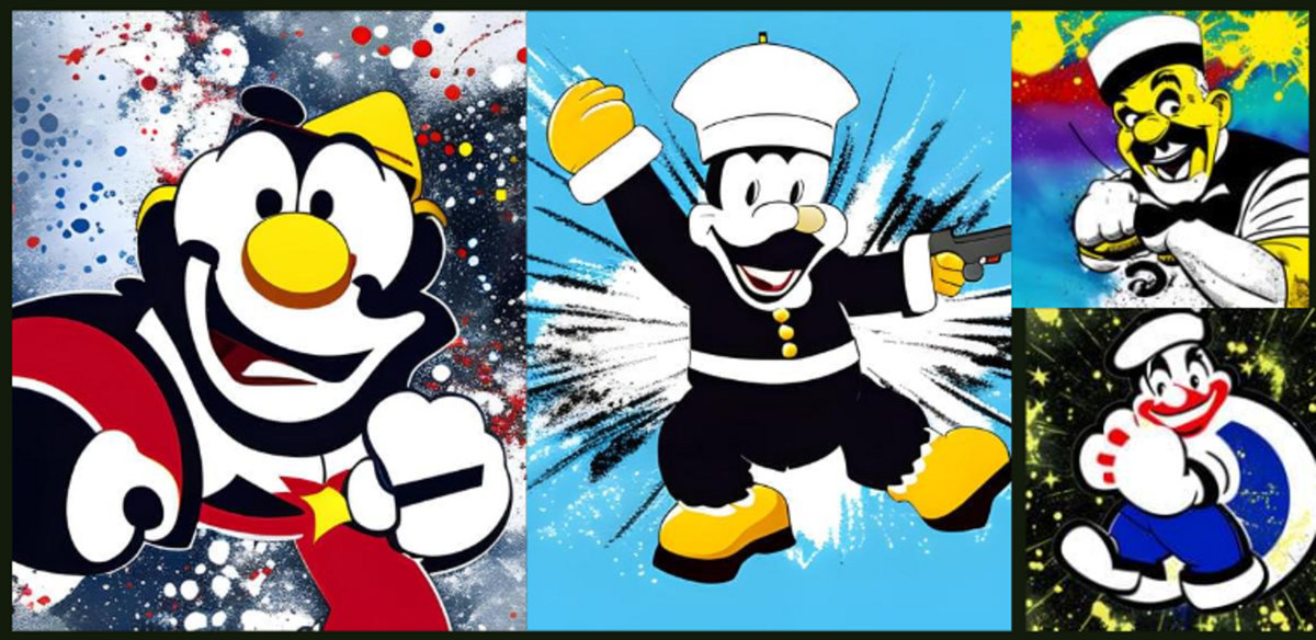 popeye splatter! | Grandpa Helicopter