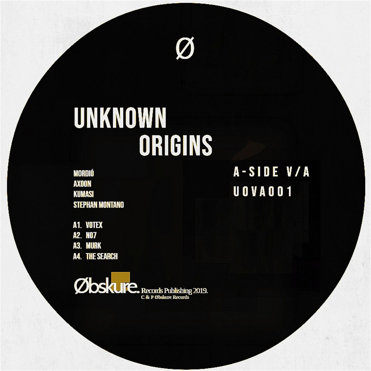 Unknown Origins VA (A SIDES) | Various Artists. | Øbskure