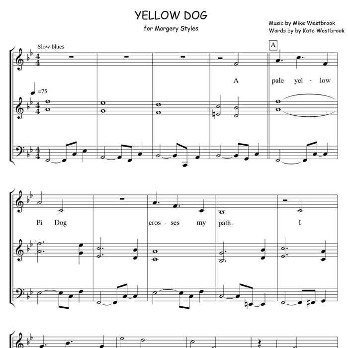 Yellow Dog (Westbrook Songbook - Sheet Music) | Mike Westbrook