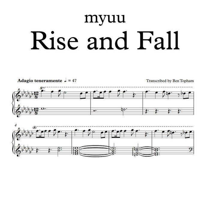 Rise and Fall - Sheet Music | Myuu | Myuu Piano Sheet Music