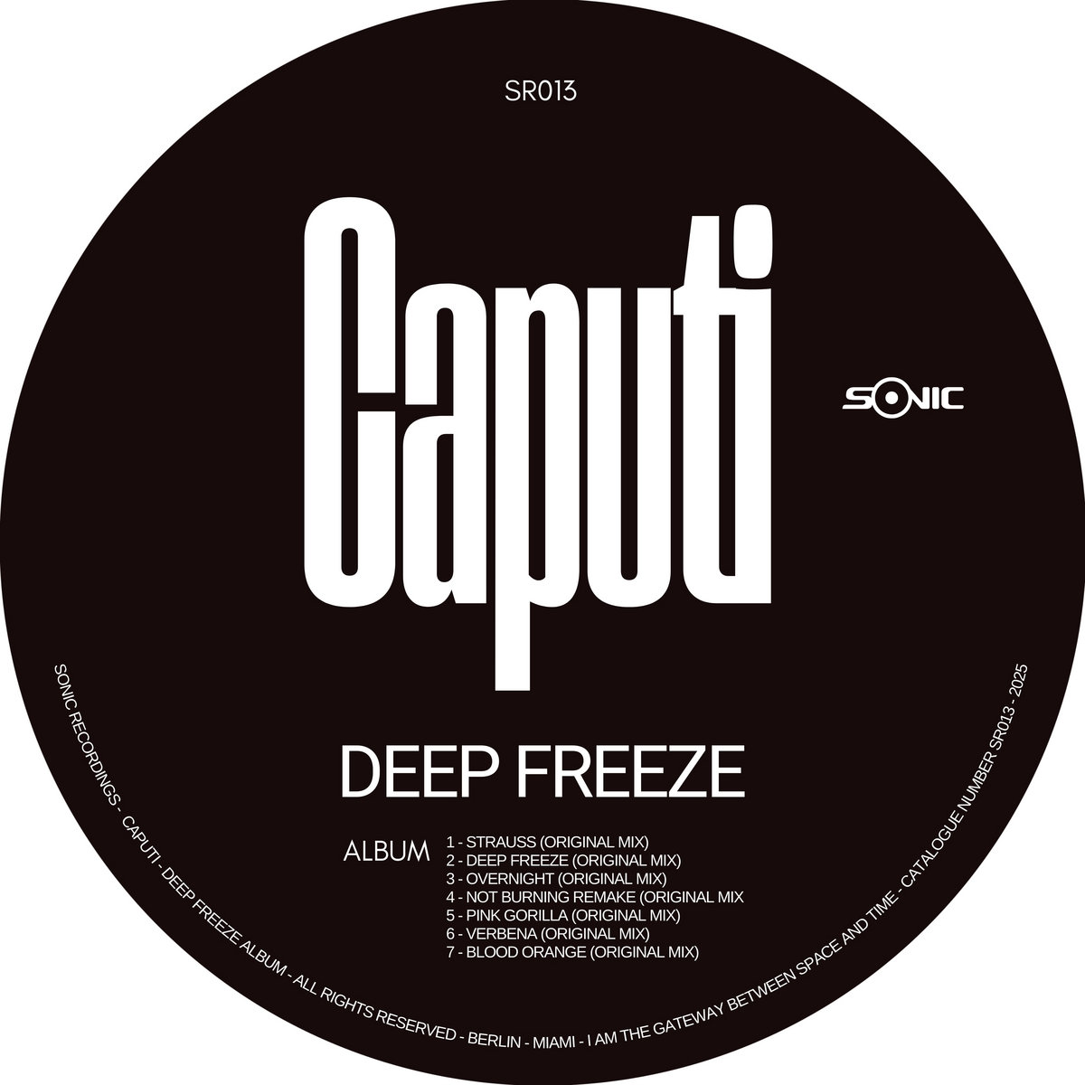 SR013 / CAPUTI - DEEP FREEZE (ALBUM) | Caputi | Matheiu