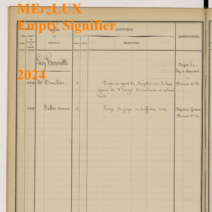 Empty Signifier | Merzlux | Merzlabel