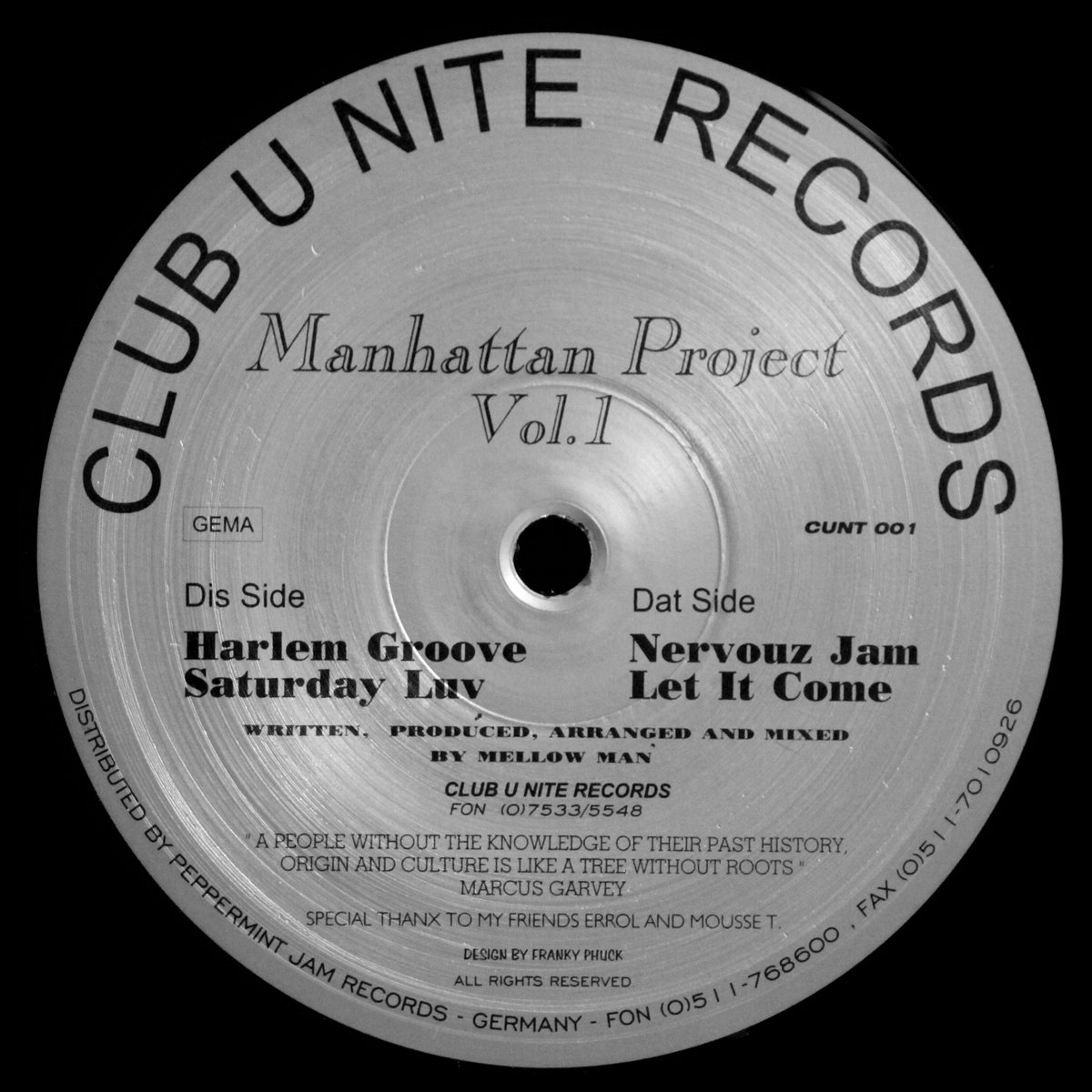 Manhattan Project Vol. 1 | Manhattan Project | CLUB U NITE RECORDS