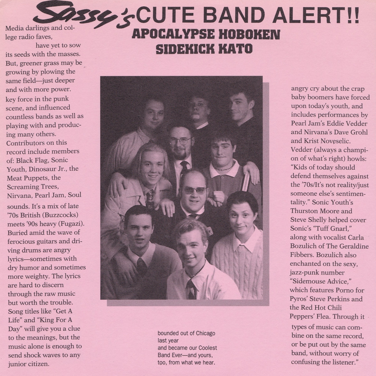 Sassy's Cute Band Alert!! | Sidekick Kato & Apocalypse Hoboken | DuPage ...