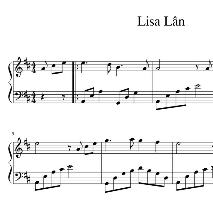 Lisa Lân - easy piano arrangement sheet music | Celtic Piano by Georgia ...