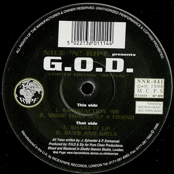 G.O.D. ‎– Limited Edition "Special" | Jeremy Sylvester, GOD Limited ...
