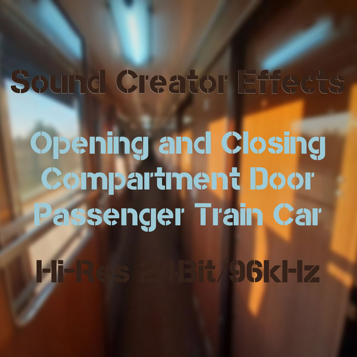 Opening and Closing Compartment Door Passenger Train Car [24Bit