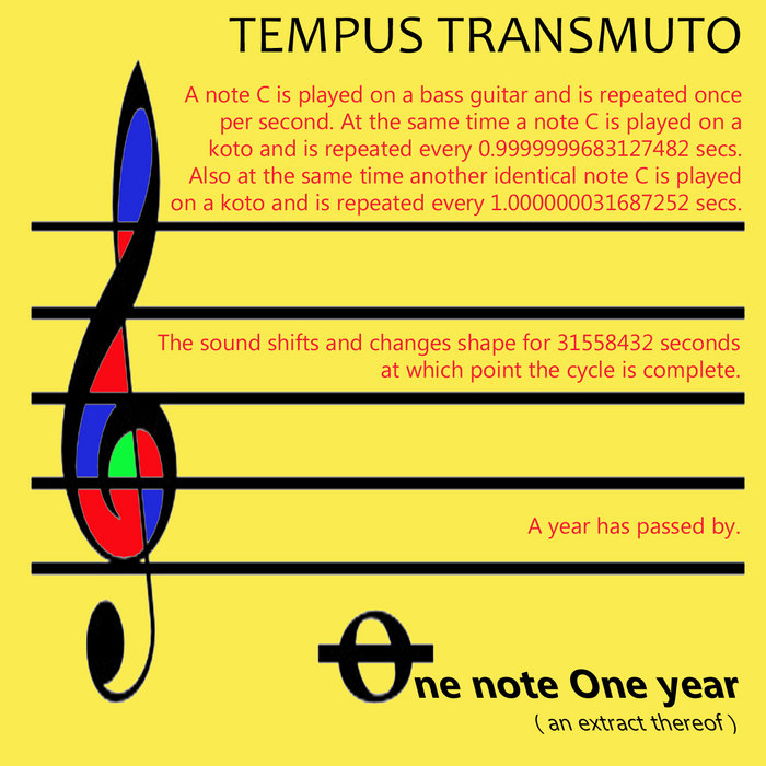One Note One Year | TEMPUS TRANSMUTO | Pisscakes