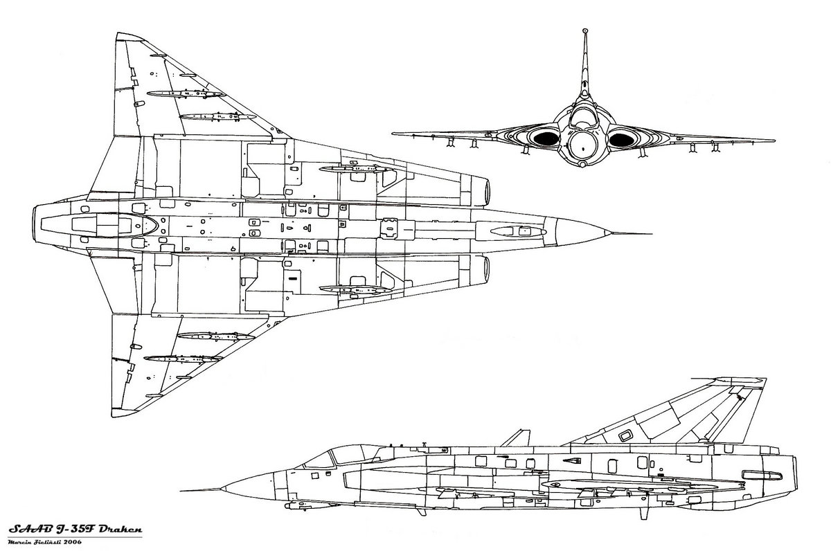J35 DRAKEN // Cobra maneuver | LME303 | Wikimedia Commons